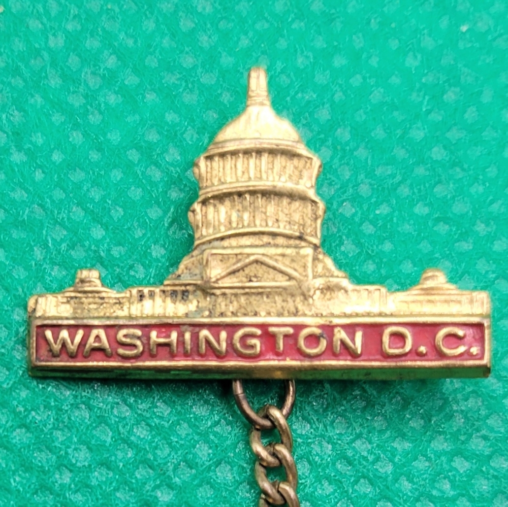 Vintage 1950s Washington Dc Souvenir Pin Us Capital 1… - Gem